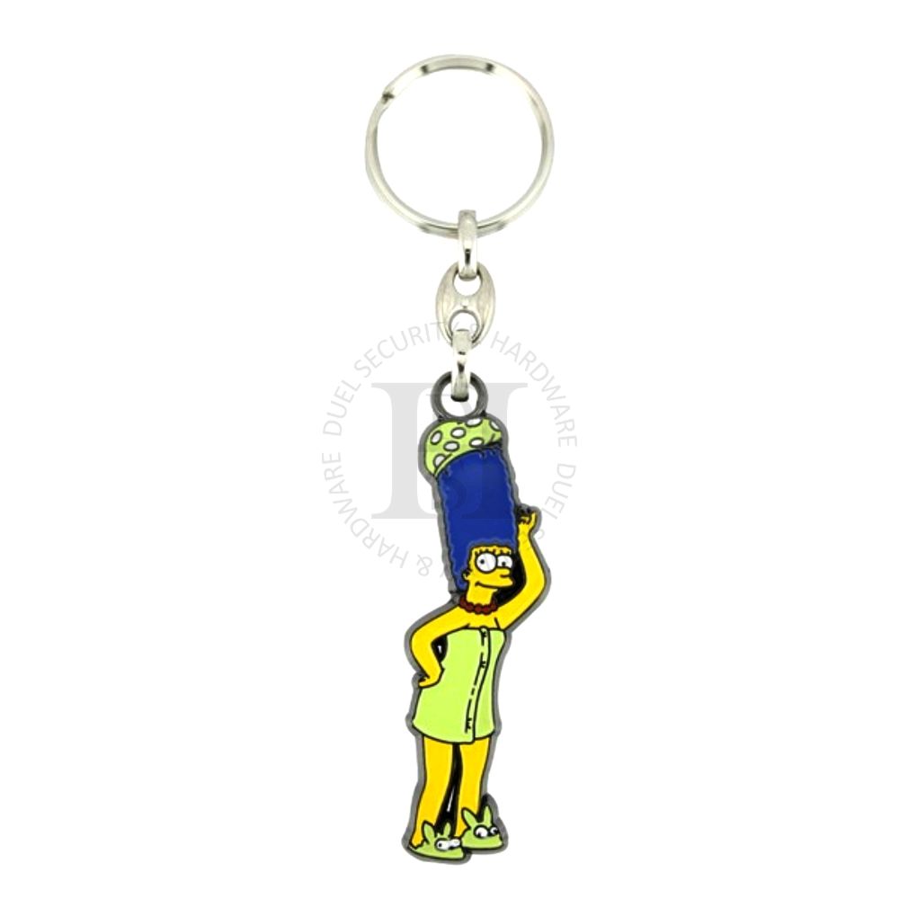 The Simpsons Marg Simpson Hat Enamelled Licensed Keychain-Keyring