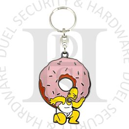 The Simpsons Homer Simpson Big Doughnut Enamelled Licensed Keychain-Keyring
